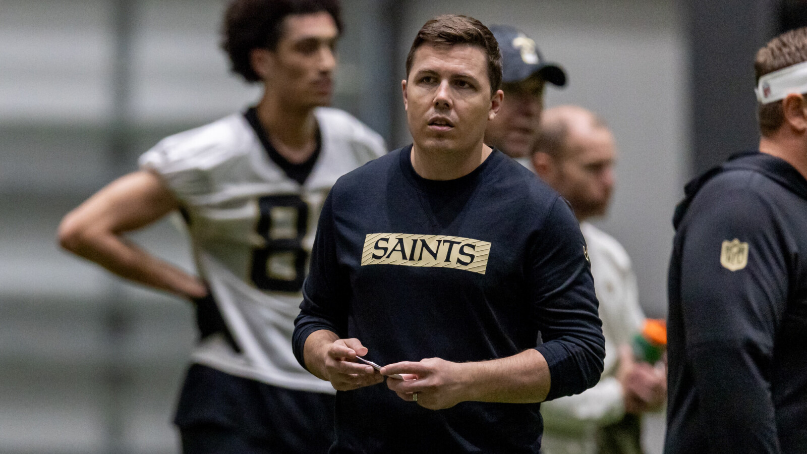Saints coach Kellen Moore has seven-word response to Chris Olave trade ...