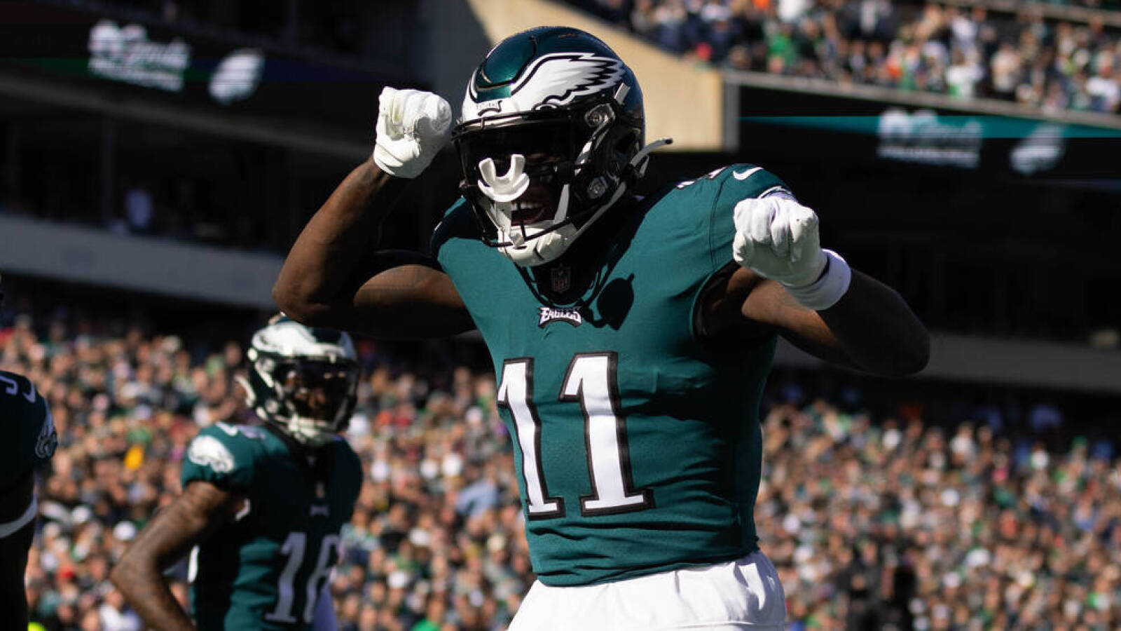 Watch: Eagles' A.J. Brown is torching and taunting the Steelers ...
