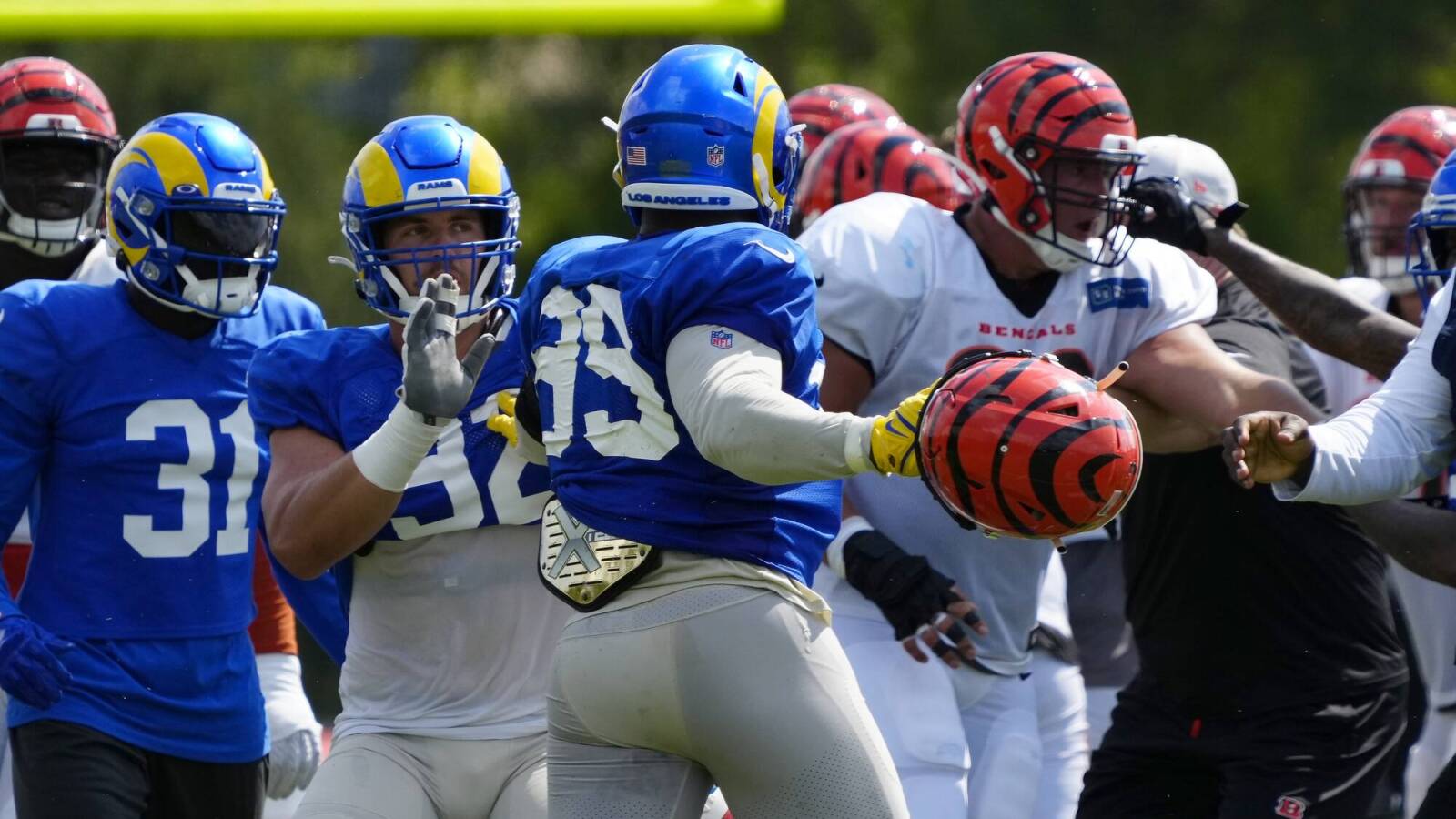 Aaron Donald unlikely to be disciplined after helmet swinging incident ...