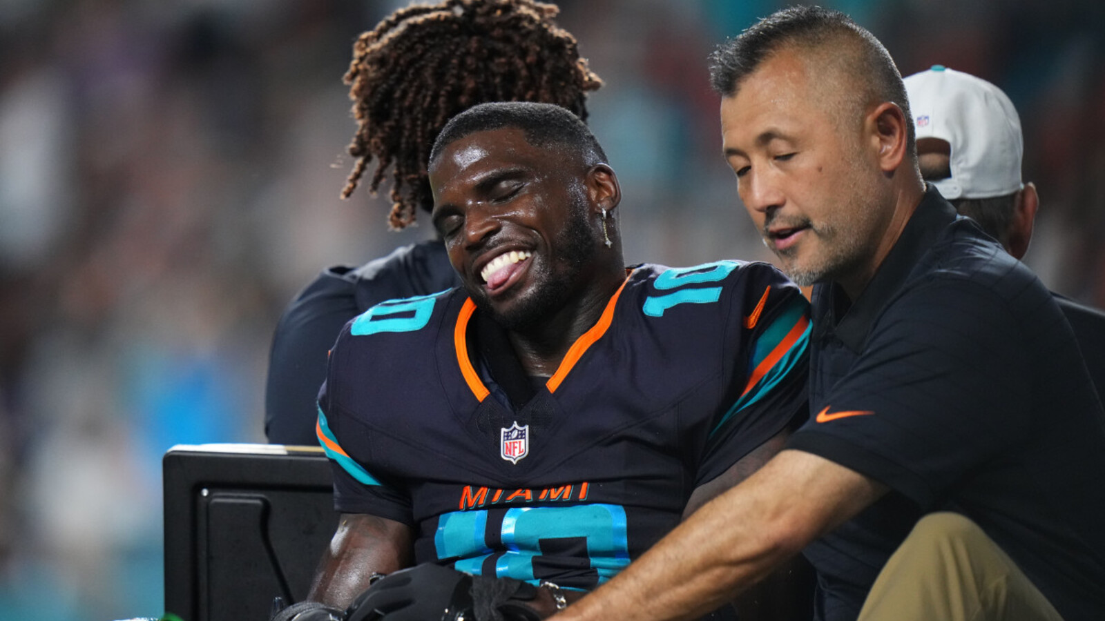 Tyreek Hill's Immediate Reaction After Suffering Injury During Dolphins ...