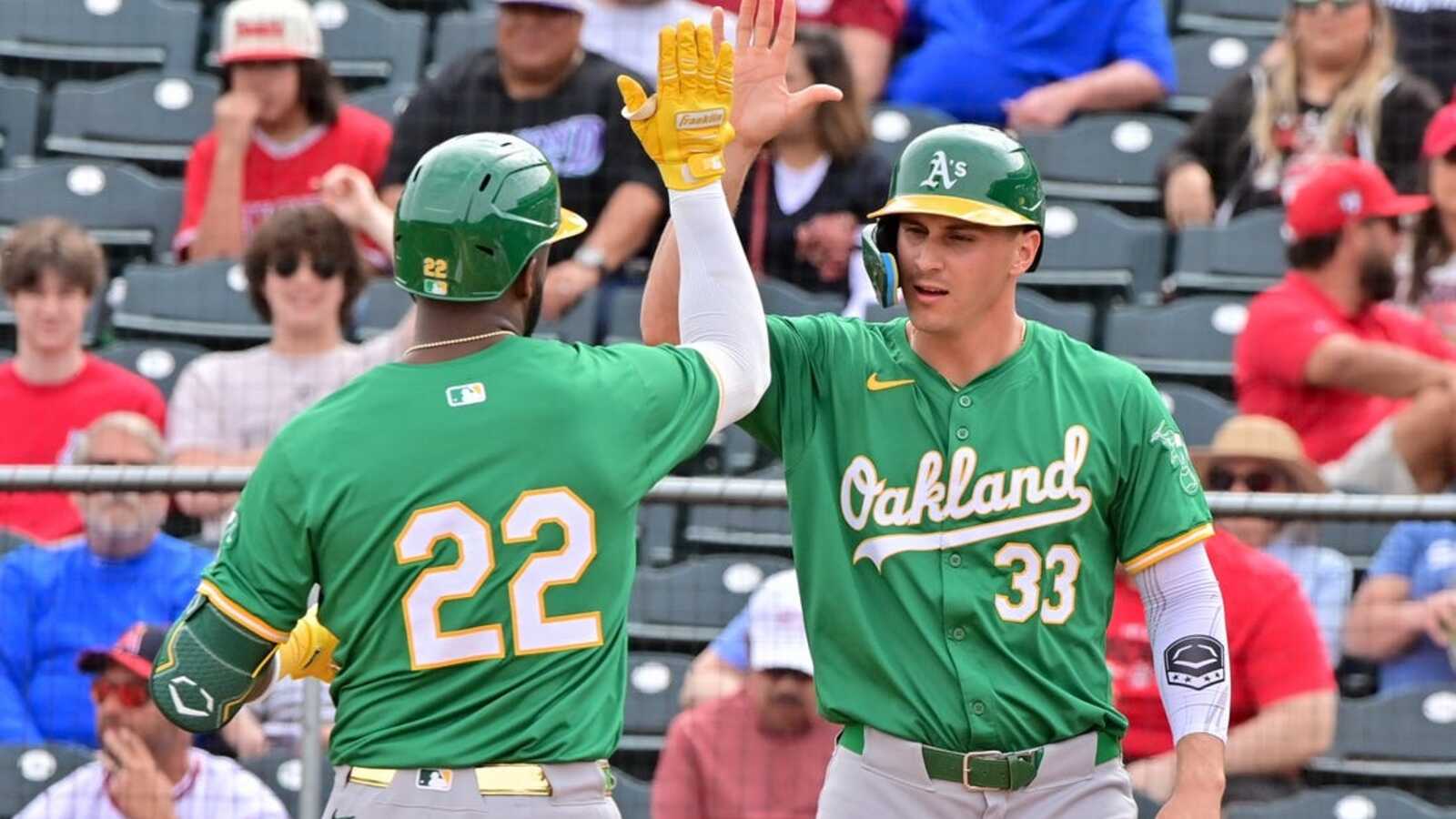 Spring training roundup: Athletics' offense explodes in rout of Angels ...