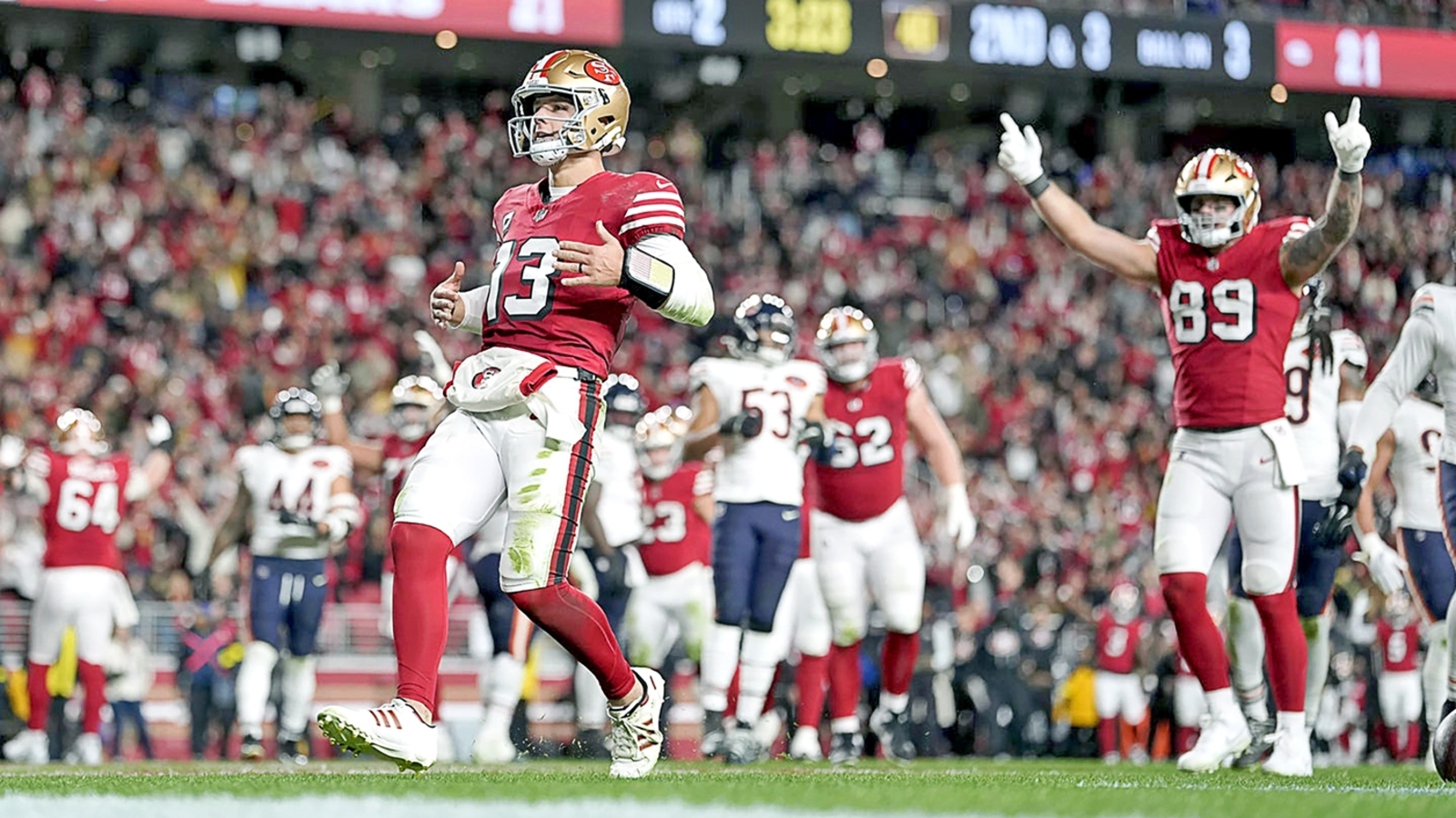 Recap: 49ers hang on late to win 42-38 shootout against Chicago Bears ...