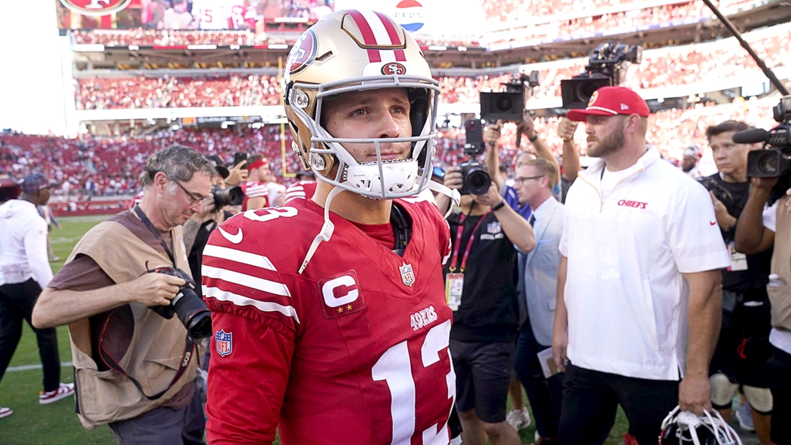 49ers' Brock Purdy embraces fatherhood and pressure from Nick Bosa ...