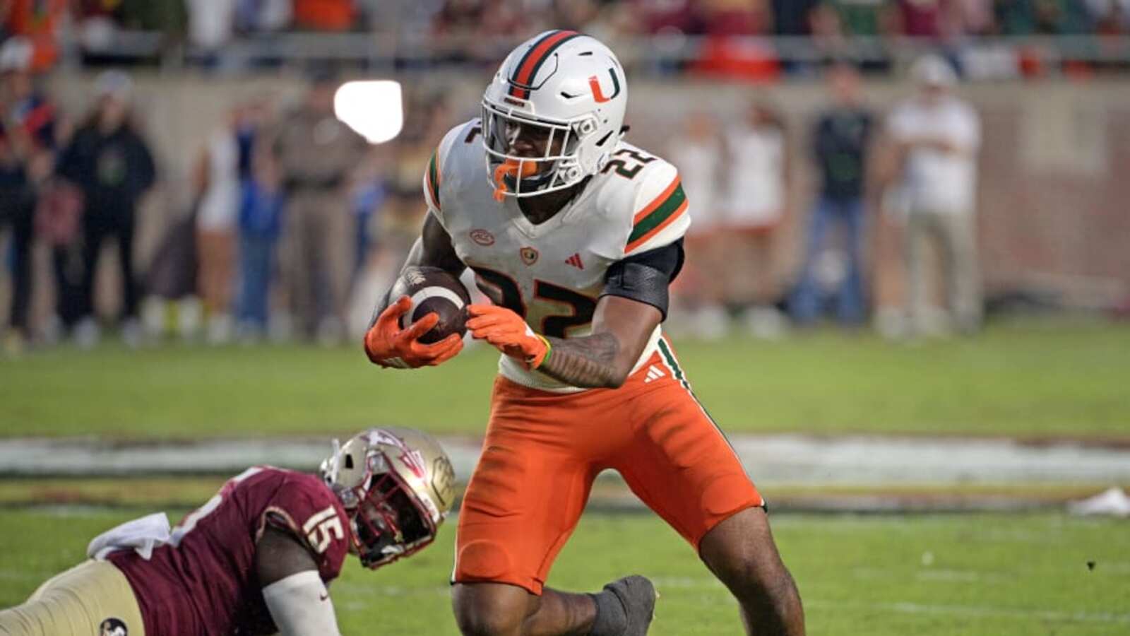 The Freight Train Is Coming Out Of The Backfield Of The Miami ...