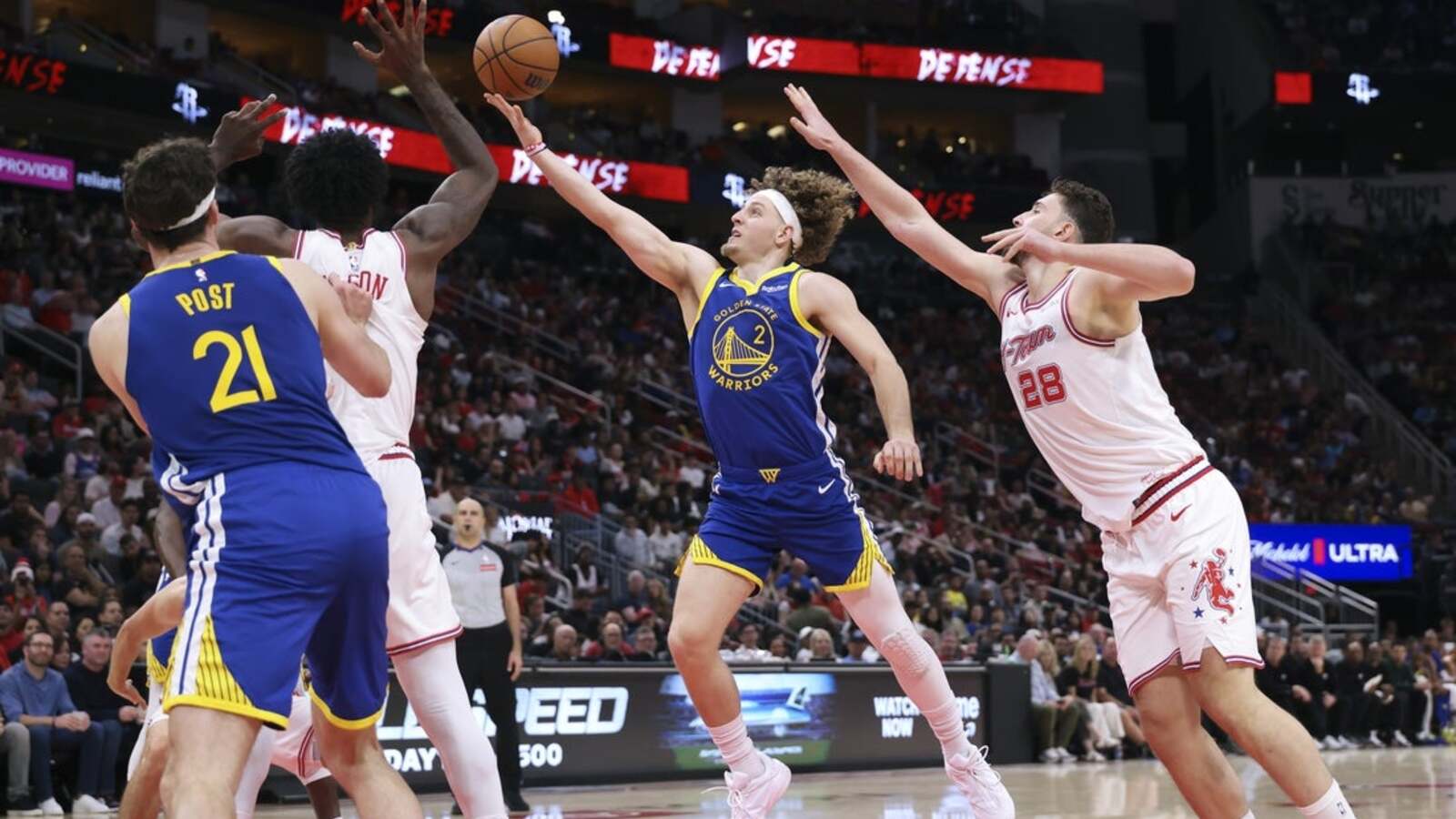 Short-handed Warriors outlast Rockets in OT | Yardbarker
