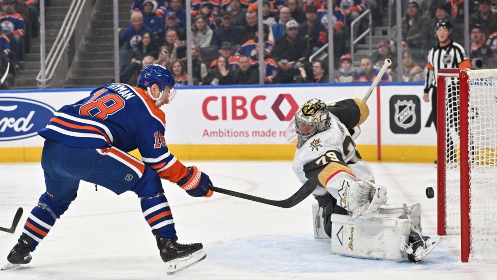Oilers score first four goals, hold off Golden Knights by one | Yardbarker