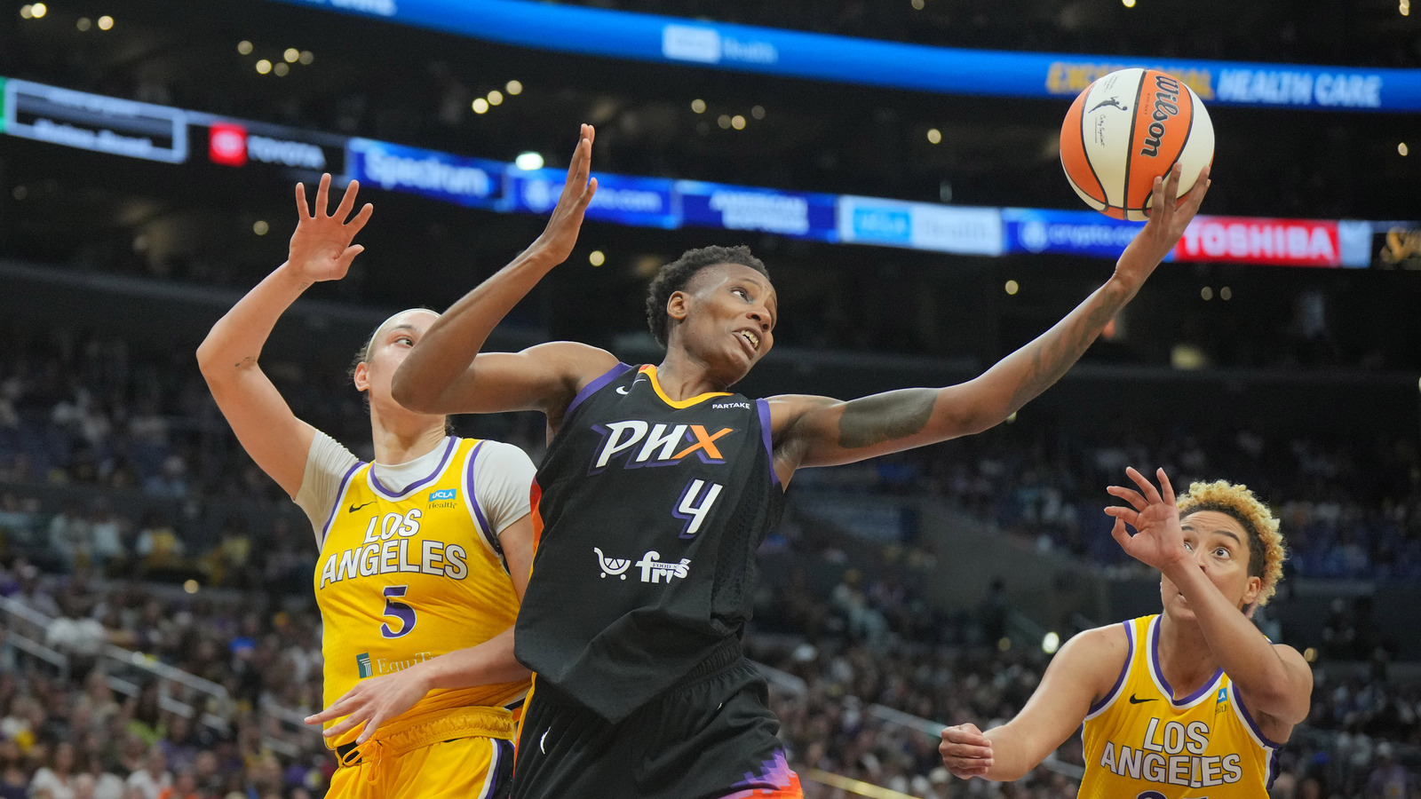 Suns G Monte Morris and Mercury F Natasha Mack throw out first pitch at ...