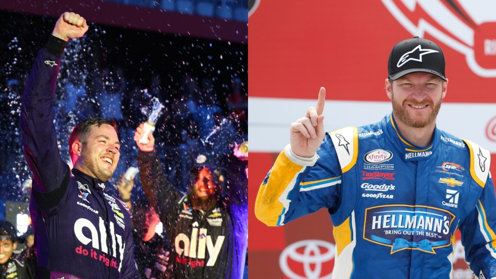 Still hungover, Alex Bowman and Dale Jr. trade post-victory drinking ...