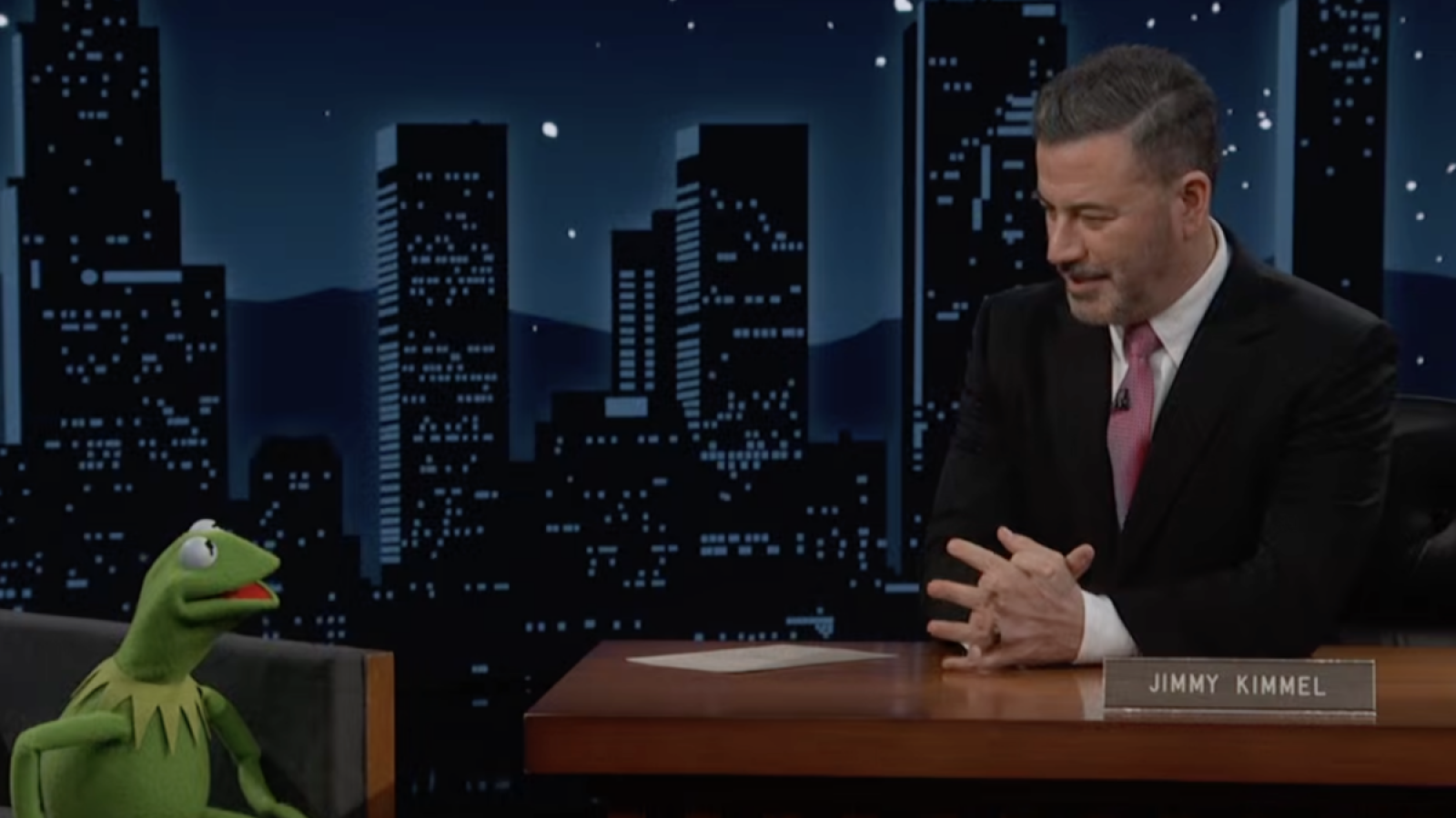 Kermit joins 'Jimmy Kimmel Live' to talk 'The Muppet Show' return ...