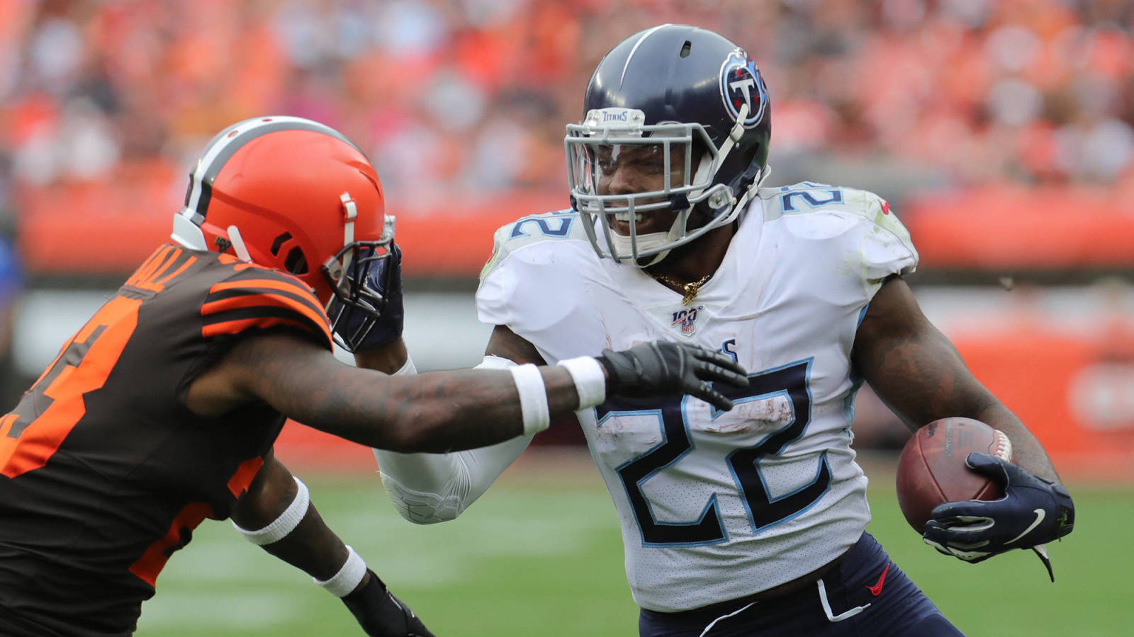 Titans All-Pro RB Derrick Henry working out with Falcons WR Julio Jones ...