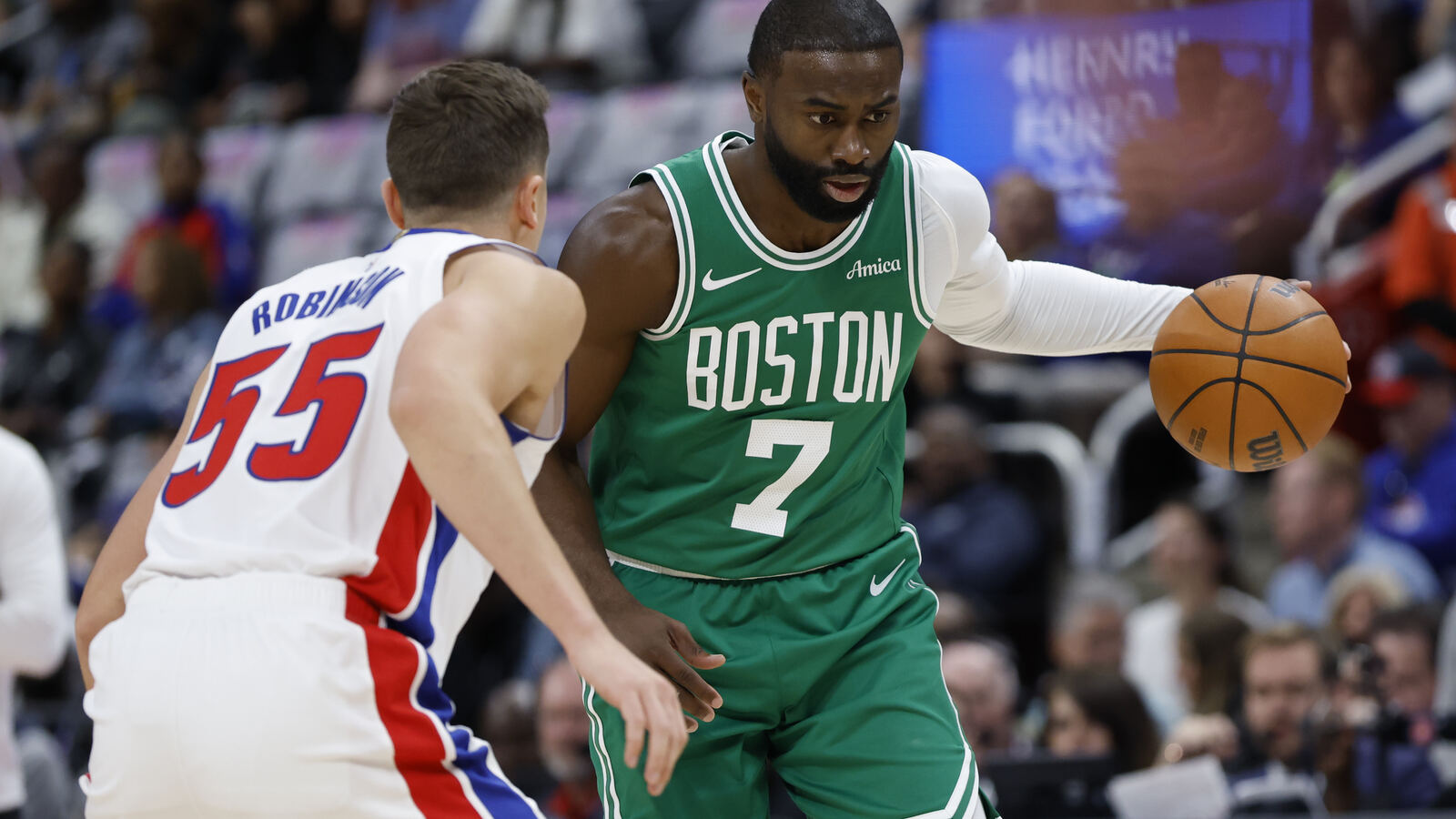 Celtics announcer Drew Carter drops wild line about Jaylen Brown’s ...